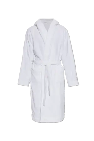 Moschino Bathrobe With Embroidered Logo - White