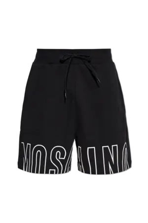 Moschino Shorts With Printed Logo - Black
