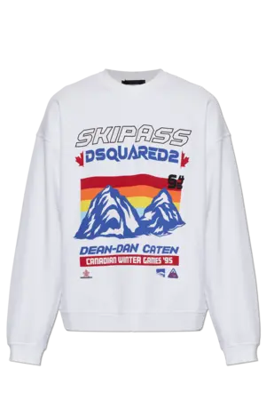 Dsquared2 Printed Crewneck Sweatshirt - White