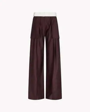 Serena Bute Wool Pinstripe Inside Out Trouser