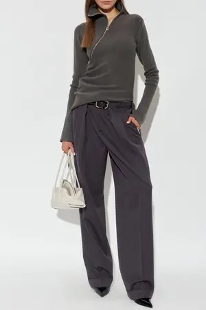 Attico Turtleneck Sweater With Decorative Zippers