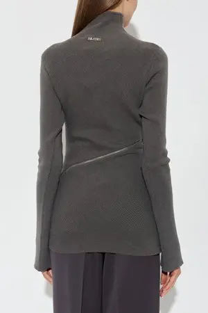 Attico Turtleneck Sweater With Decorative Zippers