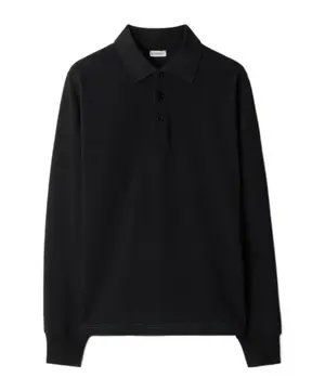 Burberry Long-sleeve Cotton Polo Shirt