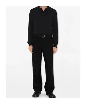 Burberry Long-sleeve Cotton Polo Shirt