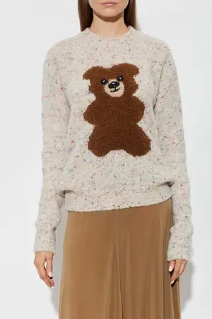 Moschino Sweater With Bear Motif - Cream