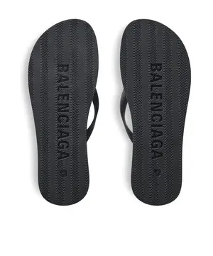 Balenciaga Logo Printed Thong Sandals