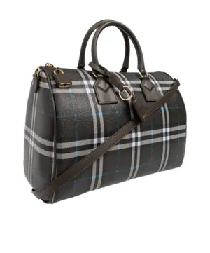Burberry Bowling Checked Medium Handbag