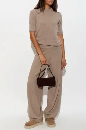 Inuikii Micro Buckle' Suede Mules With Faux Fur Lining