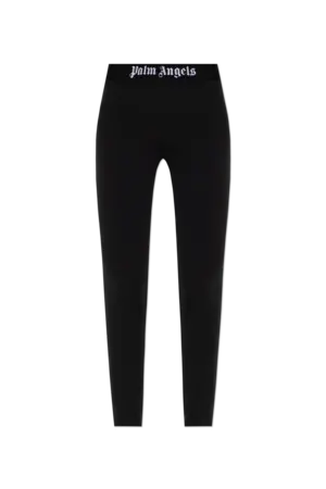 Palm Angels Leggings With Logo - Black