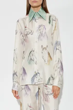 Moschino Silk Shirt With Print