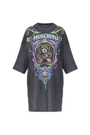 Moschino Dress With Print - Grey