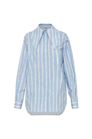 Moschino Loose-fit Shirt With Pocket - Blue