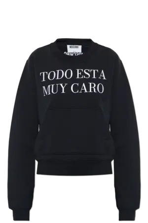 Moschino Sweatshirt With Embroidered Logo - Black