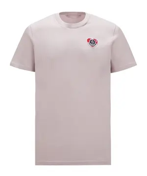 Moncler Logo Patch Crewneck T-shirt - Pink