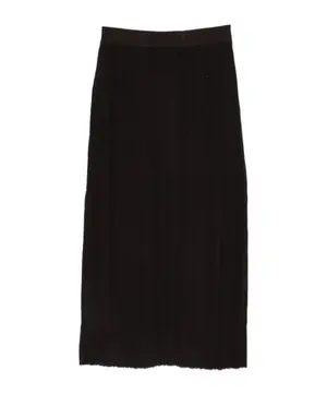 ALYSI Ribbed Knit Skirt With Vertical Stripes