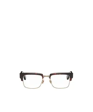 Matsuda Square Tortoiseshell Acetate And Metal Eyeglasses - Deep Hawksbill