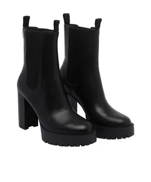 Pinko Leather Platform Ankle Boots