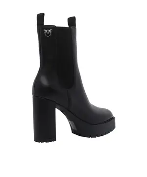 Pinko Leather Platform Ankle Boots
