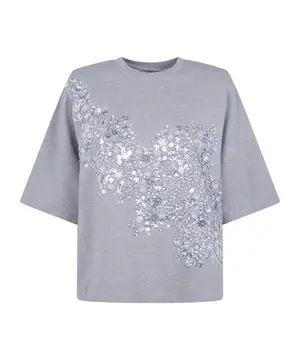Essentiel Antwerp Crew Neck Top With Sequin Embellishments