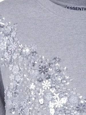 Essentiel Antwerp Crew Neck Top With Sequin Embellishments
