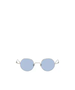 Matsuda Round Titanium Sunglasses - Brushed Silver