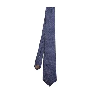 Canali Geometric-pattern Tie - Blue