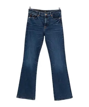 7 For All Mankind Flared Cropped-leg Jeans