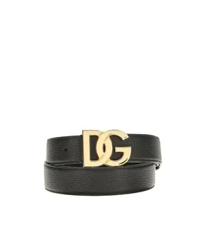 Dolce & Gabbana Crossed Logo Buckle Belt