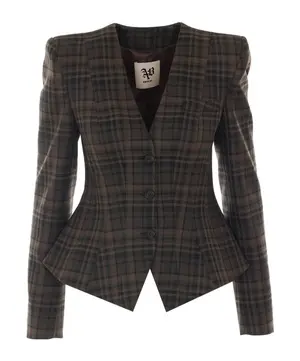 ANIYE BY Checked Peplum Blazer