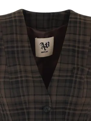 ANIYE BY Checked Peplum Blazer