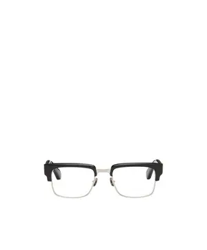 Matsuda Square Frame Eyeglasses - Black/satin Silver