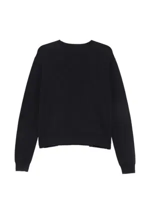 ALYSI Knitted Crew-neck Sweatshirt - Blue