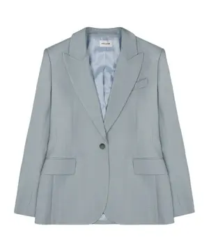 P.a.r.o.s.h Single-breasted Blazer - Light Blue Gray