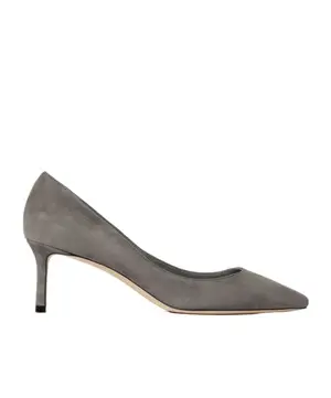 JIMMY CHOO Romy Pointed-toe Heeled Pumps - Gray