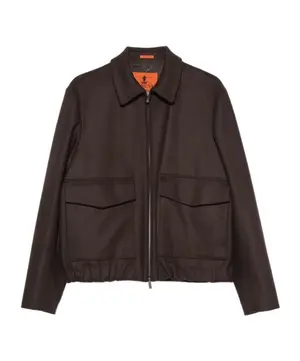 Barena Venezia Magan Flap-pocket Bomber Jacket - Brown
