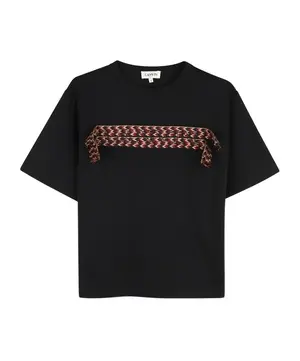 LANVIN Chevron-tape T-shirt - Black