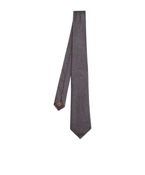 Canali Geometric-pattern Tie - Brown