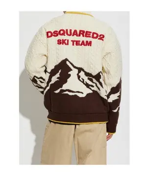 Dsquared2 Zip-up Cardigan With Ski Motif