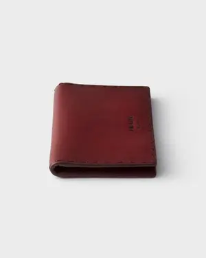 Prada Antiqued Leather Card Holder