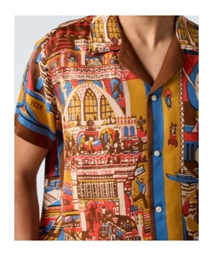 BODE Manhattan Island Printed Silk Bowling Shirt - Multiple Colors