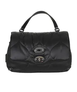 ZANELLATO Postina Lunaria Quilted Shoulder Bag - Black