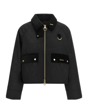 Barbour Spey Icons Cropped Quilted Jacket - Black