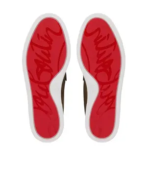 CHRISTIAN LOUBOUTIN Maison Suede Loafers With Embossed Logo And Rubber Sole