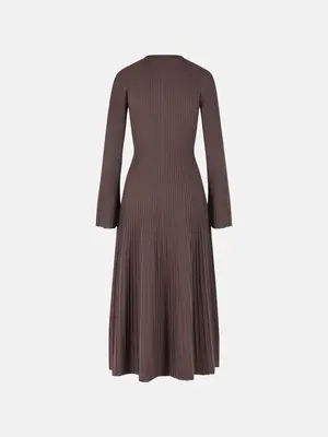 Simkhai Ribbed V-neck Long Sleeve Dress