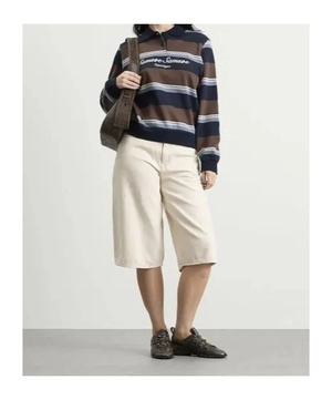 SAMSOE SAMSOE Striped Long-sleeve Polo Shirt