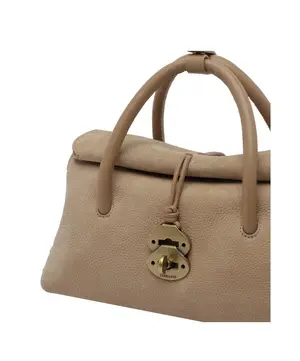 ZANELLATO Logo Engraved Twist Lock Small Handbag