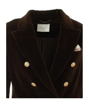 CIRCOLO 1901 Double-breasted Velvet Blazer