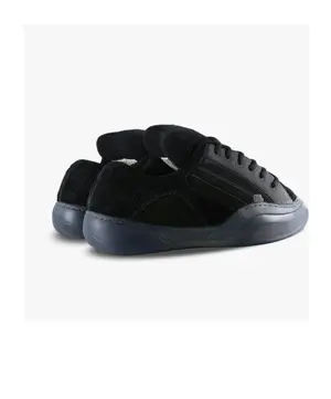 ERL Round Toe Lace-up Sneakers With Chunky Translucent Sole - Black