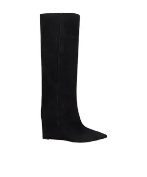 JIMMY CHOO Blake Pointed Toe Wedge Boots - Black
