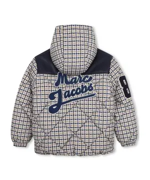 Marc Jacobs Houndstooth Quilted Logo Patch Jacket